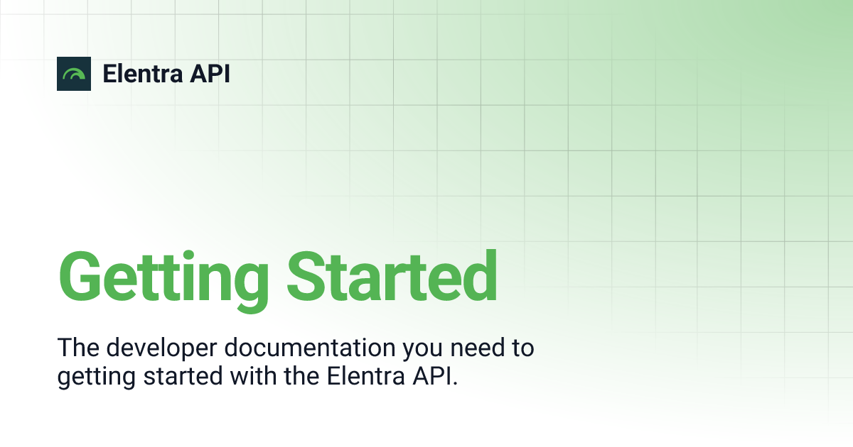 Getting Started | Elentra API