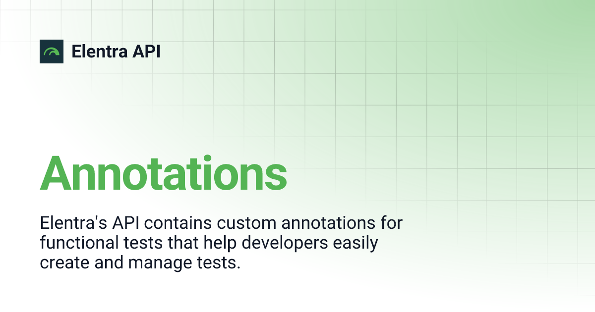 Annotations | Elentra API