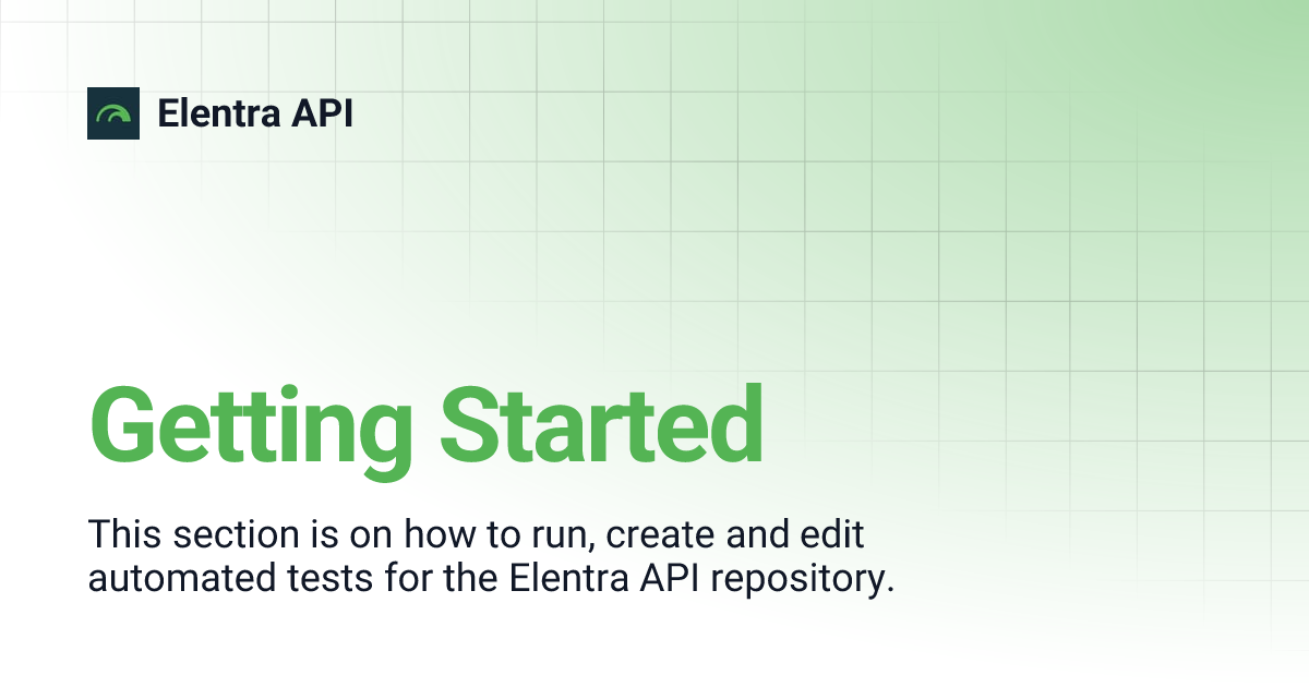 Getting Started | Elentra API